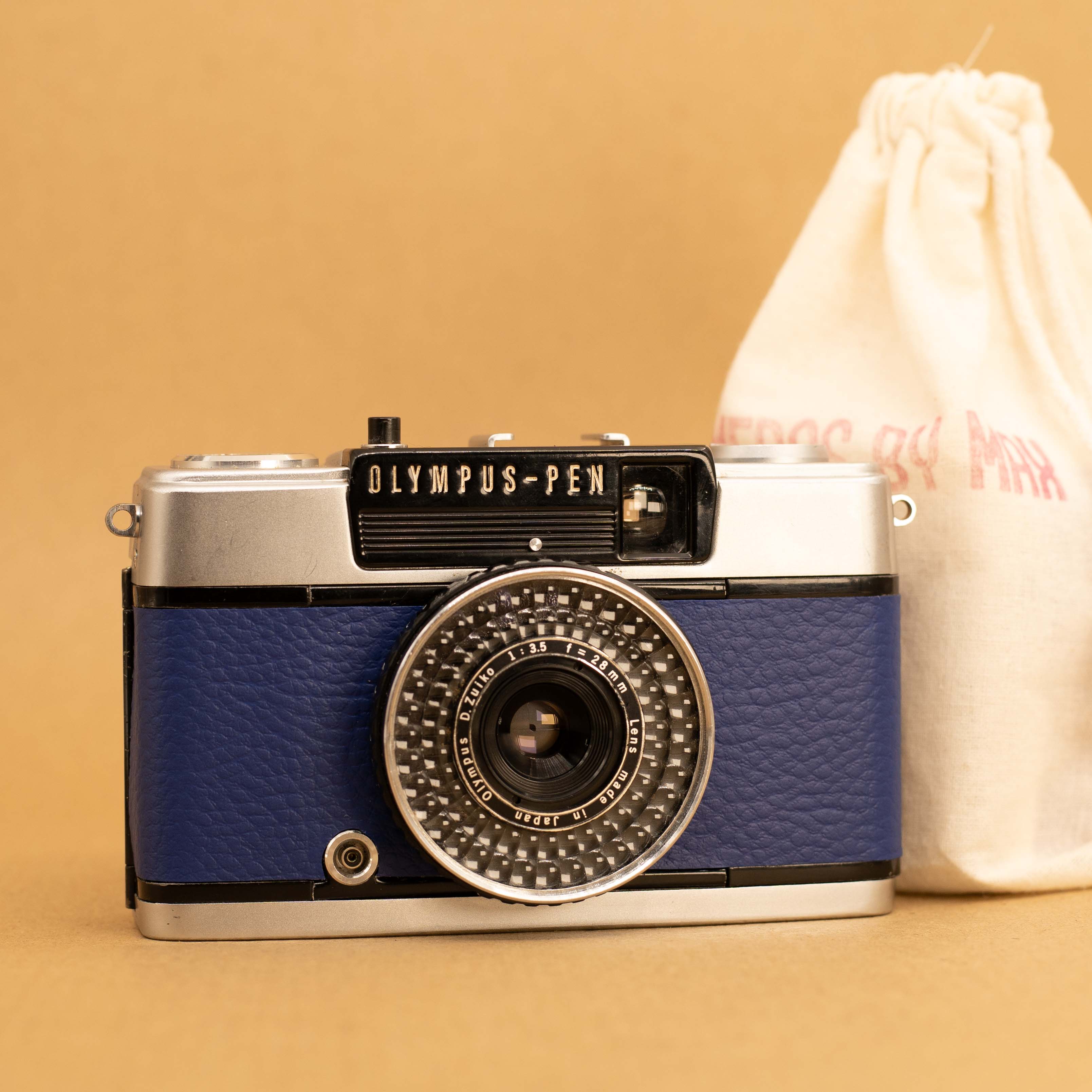 Blue Olympus Pen EE-3 Half-frame 35mm Film Camera - Fully Serviced – Cameras By Max Ltd