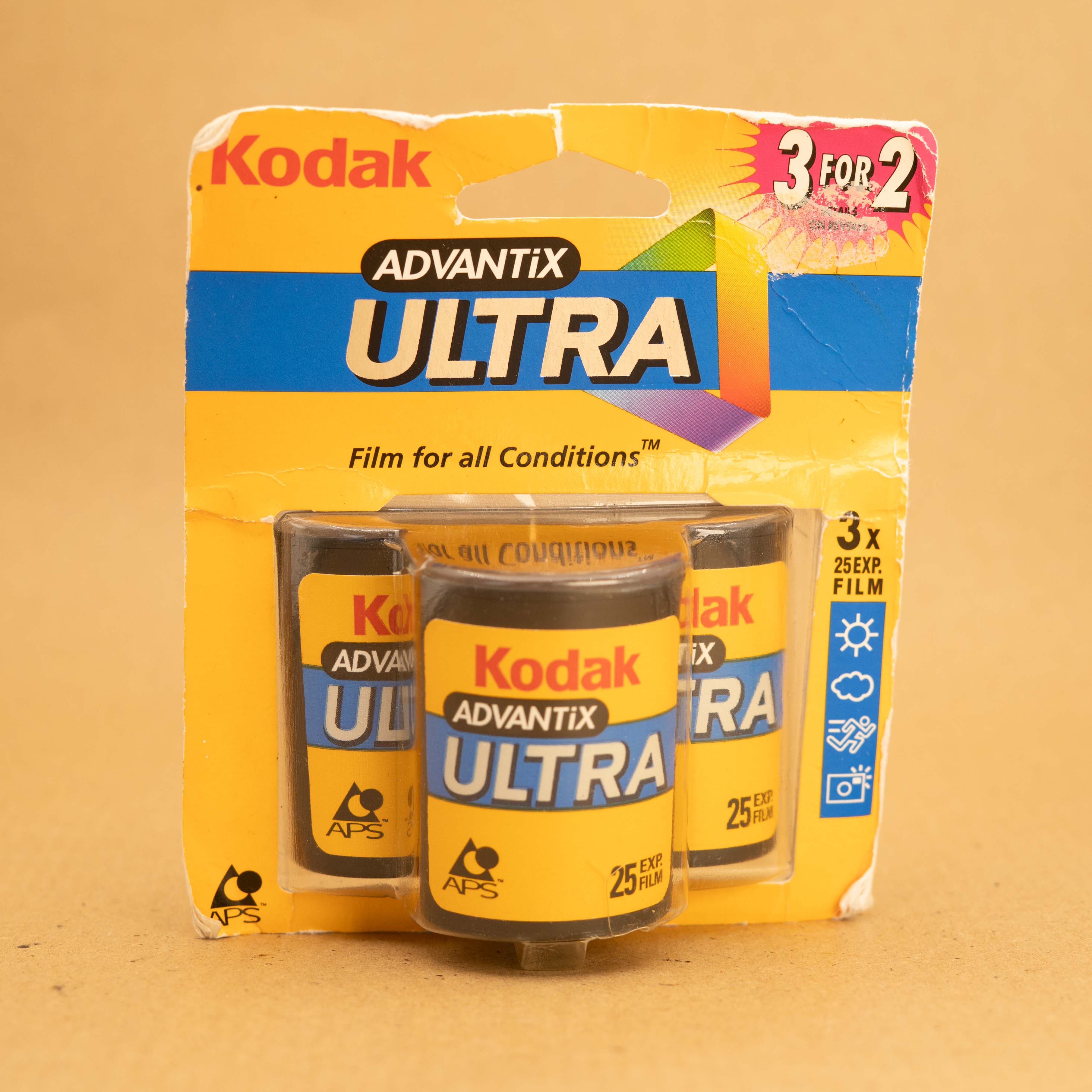 3 Rolls of Expired Kodak Advantix Ultra 200 APS Film – Cameras By Max Ltd