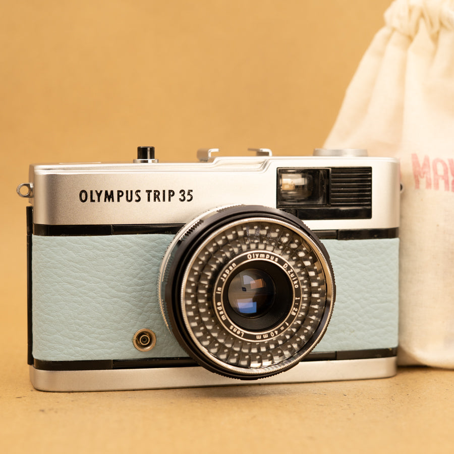 Baby Blue Olympus Trip 35 with Roll of Film - Refurbished – Cameras By ...