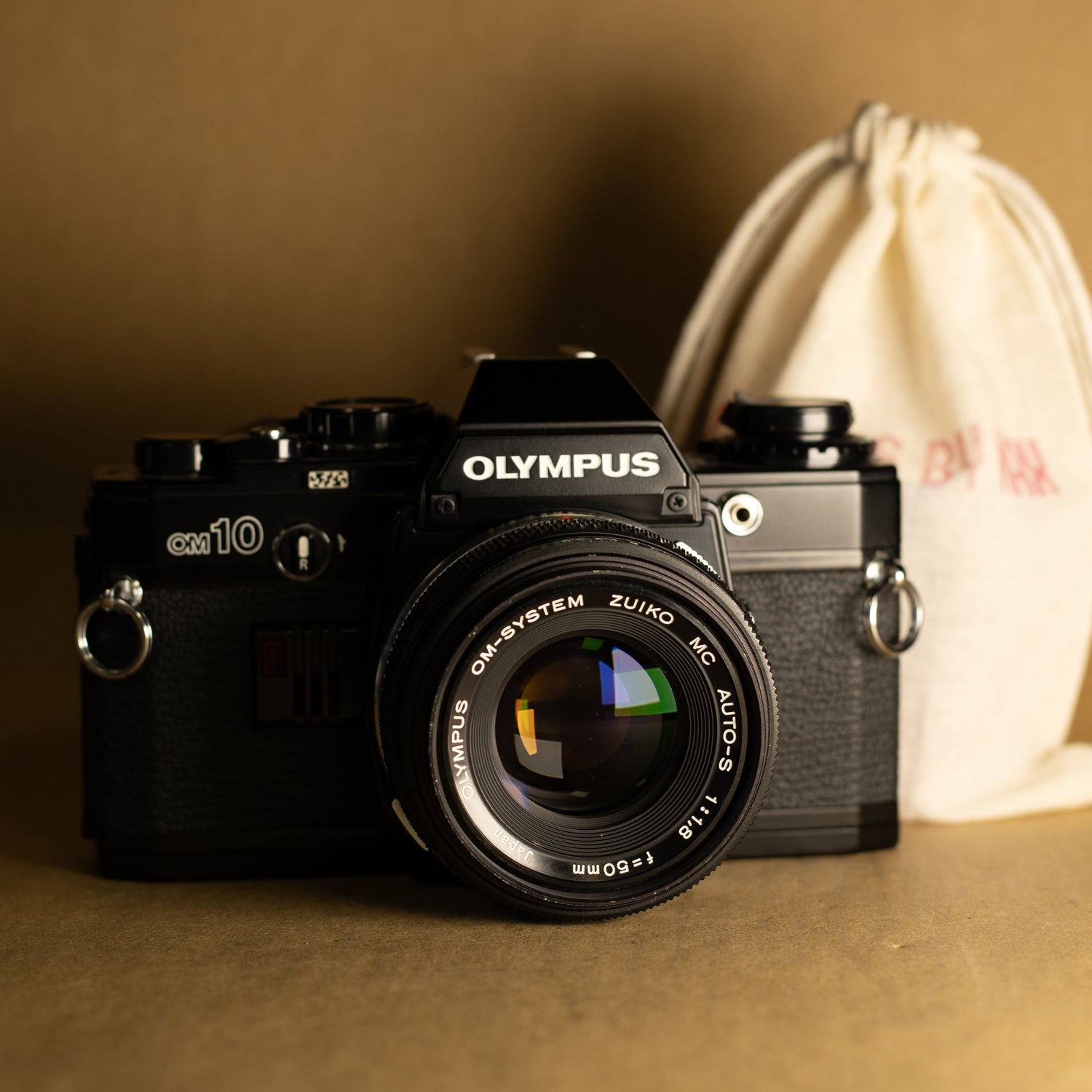 Black Olympus OM10 with Zuiko 50mm f/1.8 Lens 35mm Film Camera ...