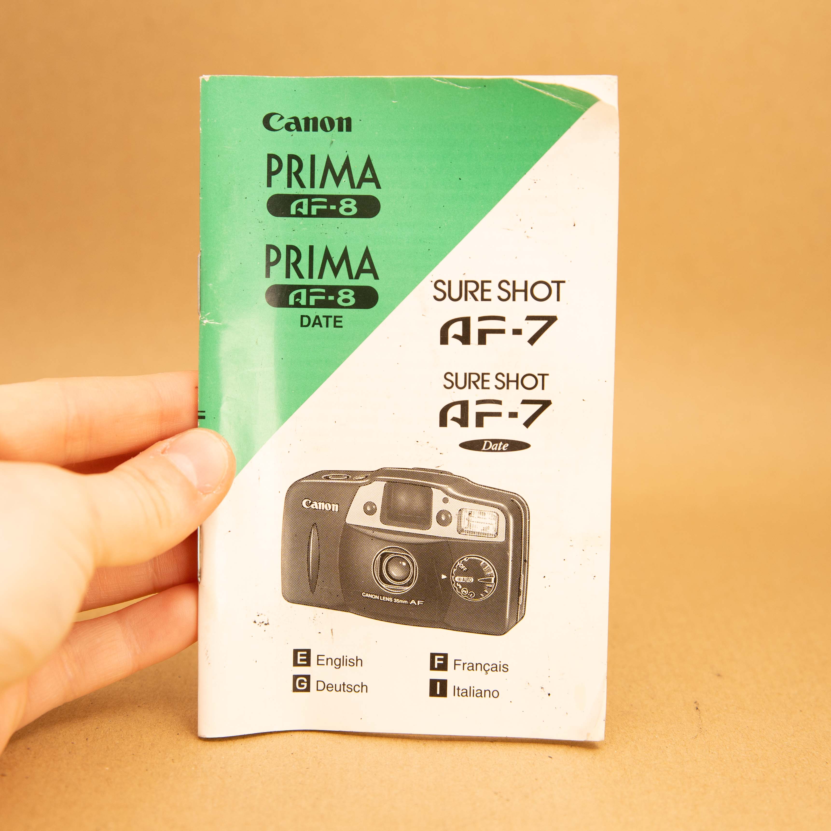 Original Canon Sure Shot AF-7 Instruction Manual – Cameras By Max Ltd