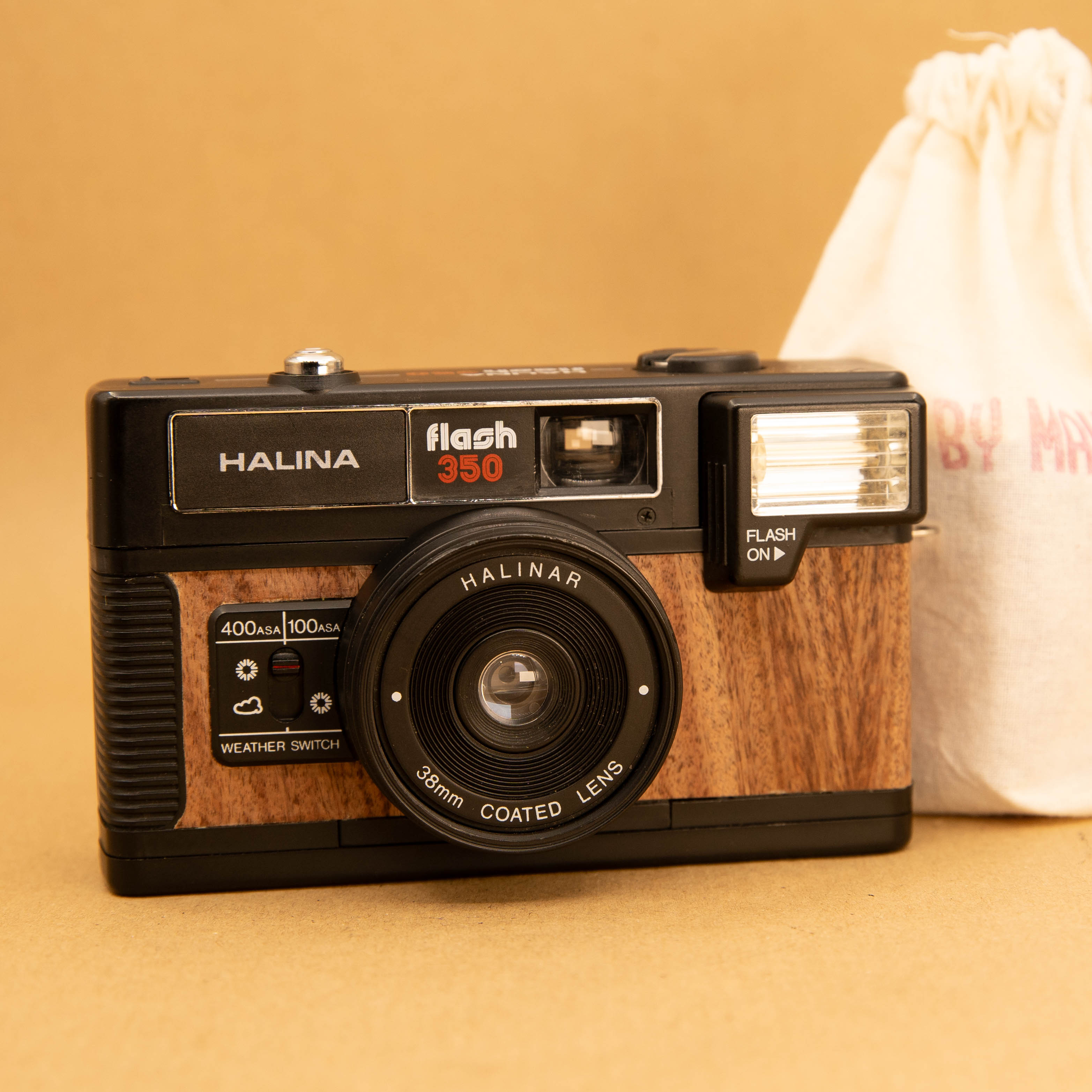 Halina Flash 350 Beginner 35mm Film Camera in Rose Wood - Refurbished ...