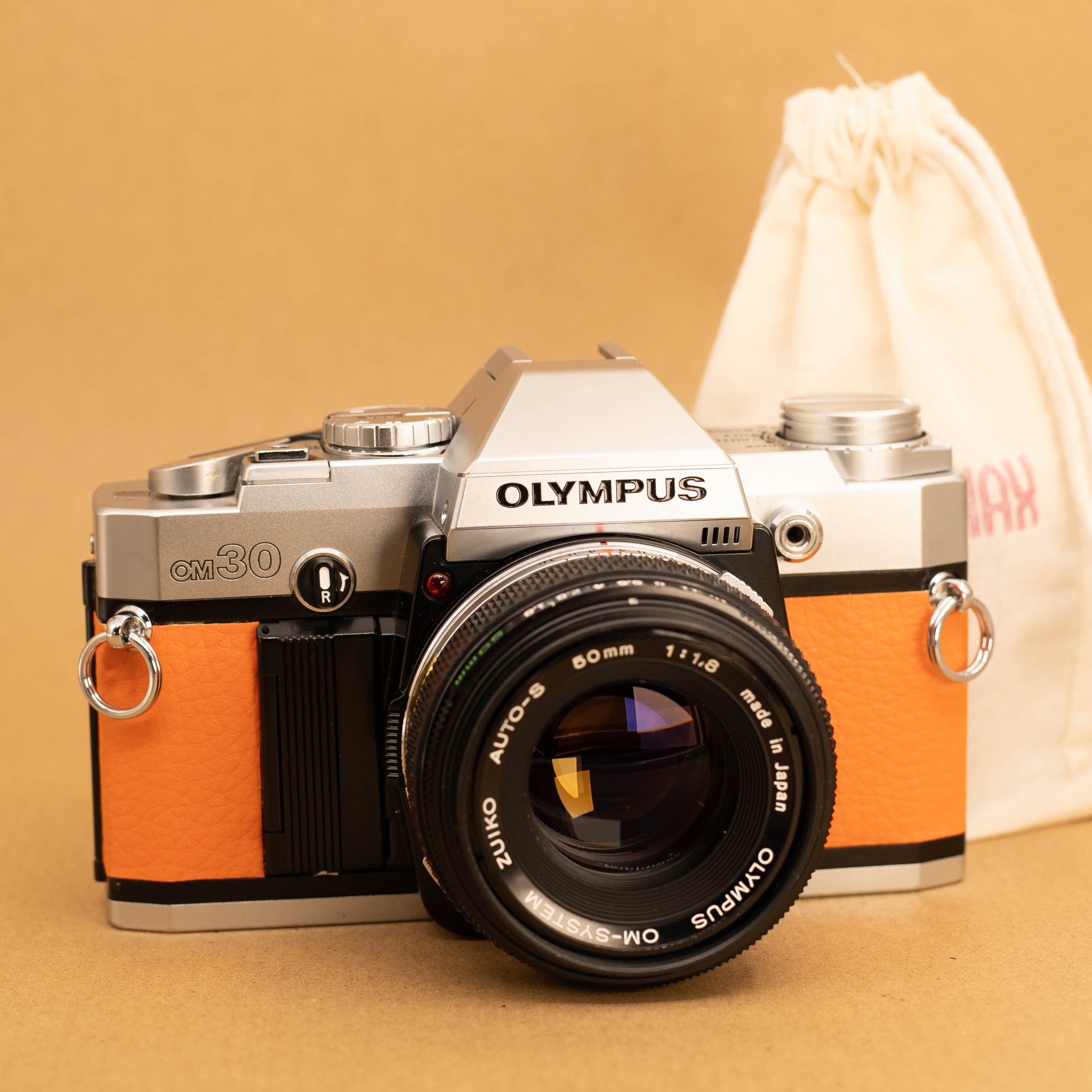 Olympus OM30 in Orange with 50mm f/1.8 Lens SLR 35mm Film Camera ...