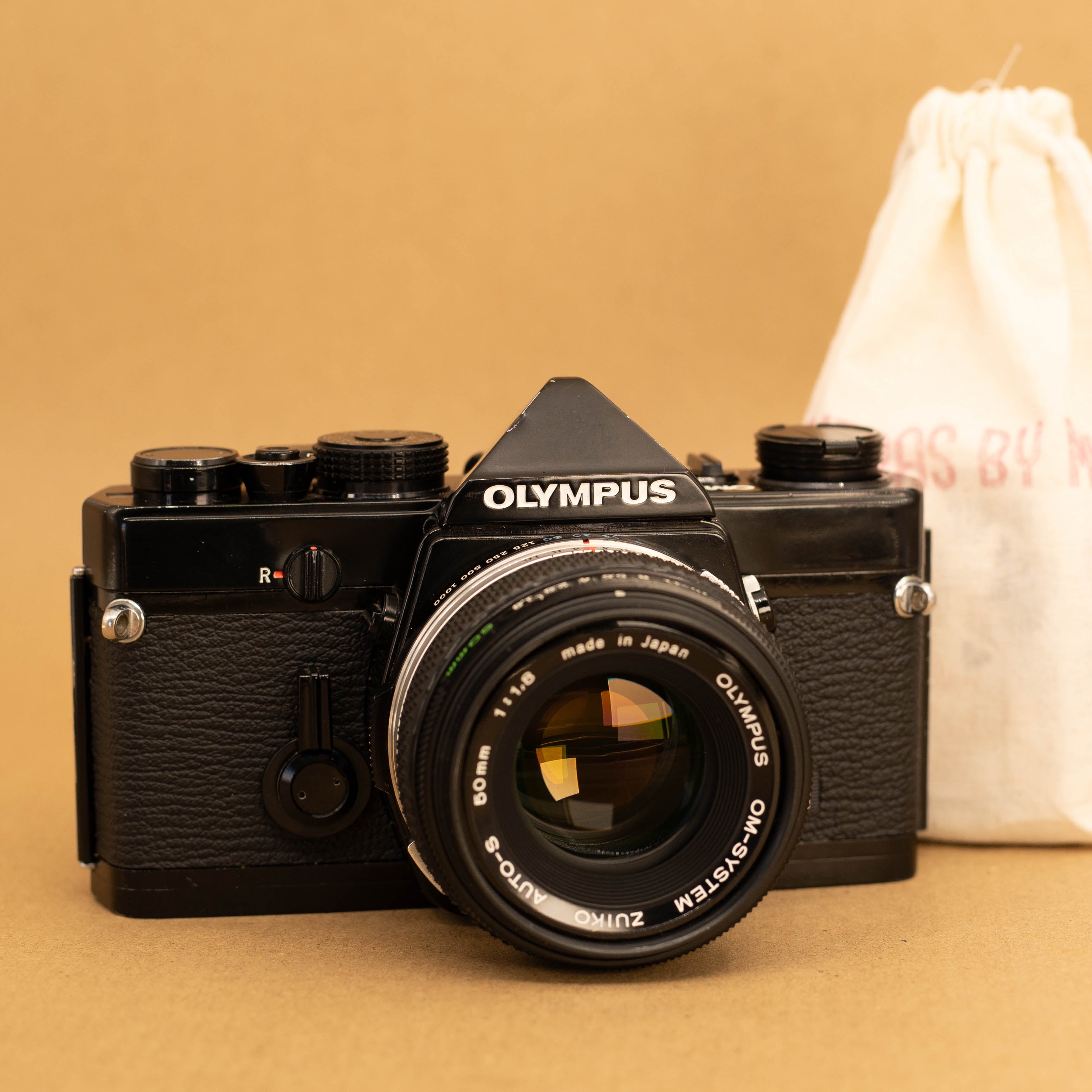 Black Olympus OM-1 with 50mm f/1.8 Lens - Fully Working, Serviced ...