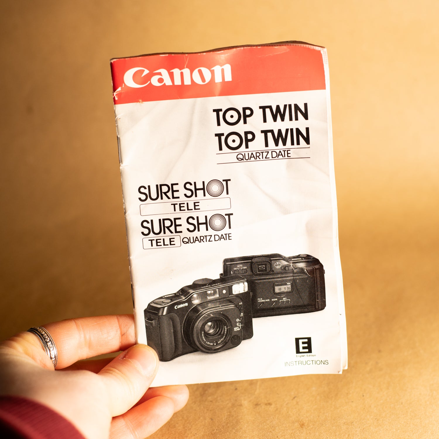Original Canon Sure Shot Tele Instruction Manual for 35mm Film Camera ...
