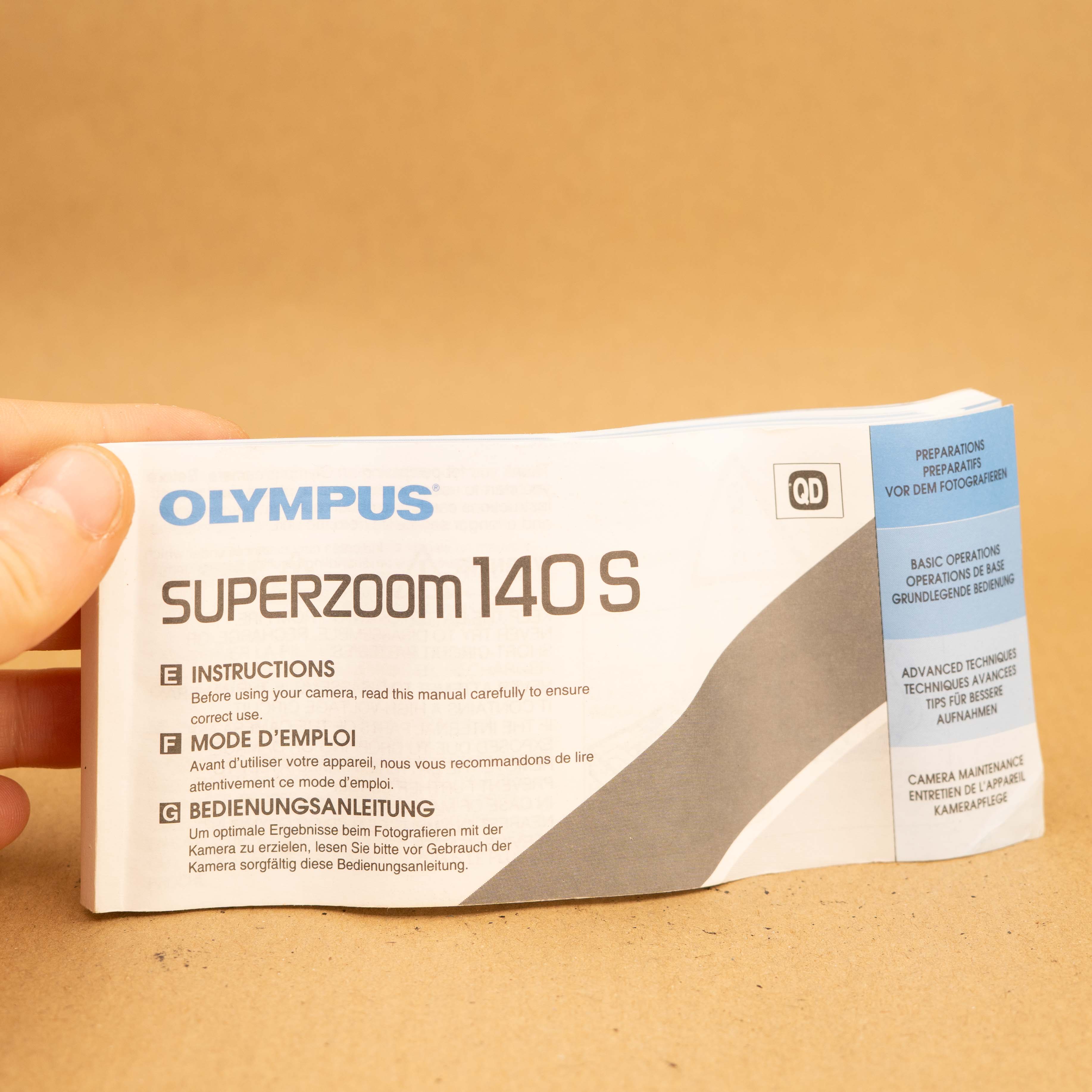 Original Olympus Superzoom 140S Instruction Manual – Cameras By Max Ltd