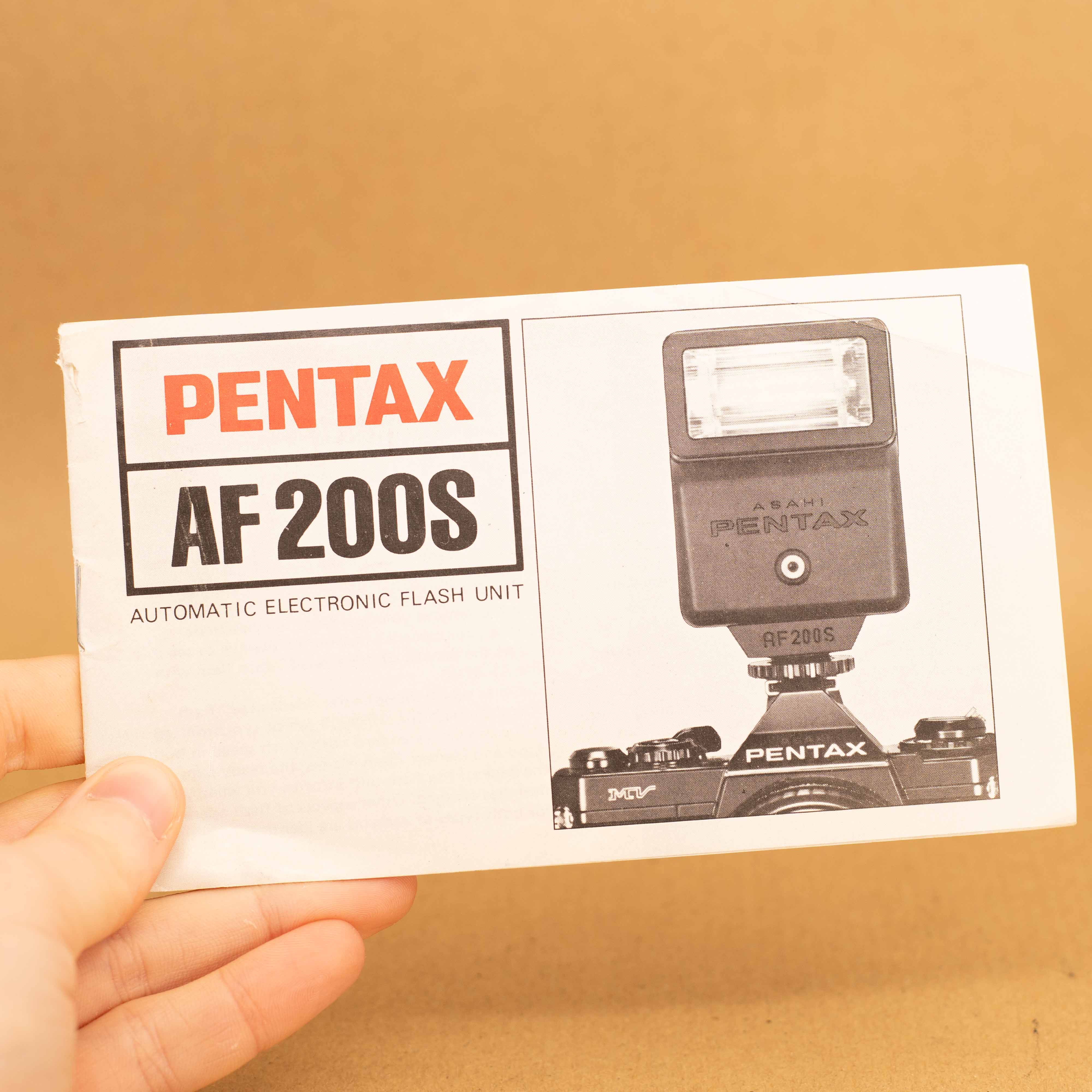 Original Pentax AF200S Flash Instruction Manual – Cameras By Max Ltd